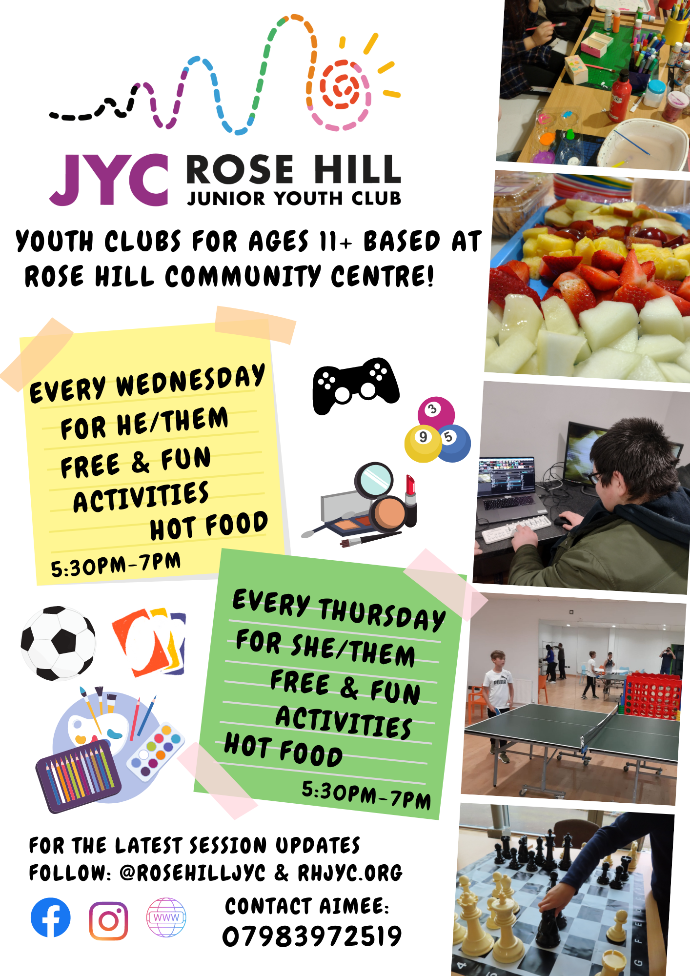 Youth clubs for young people - Rose Hill Junior Youth club